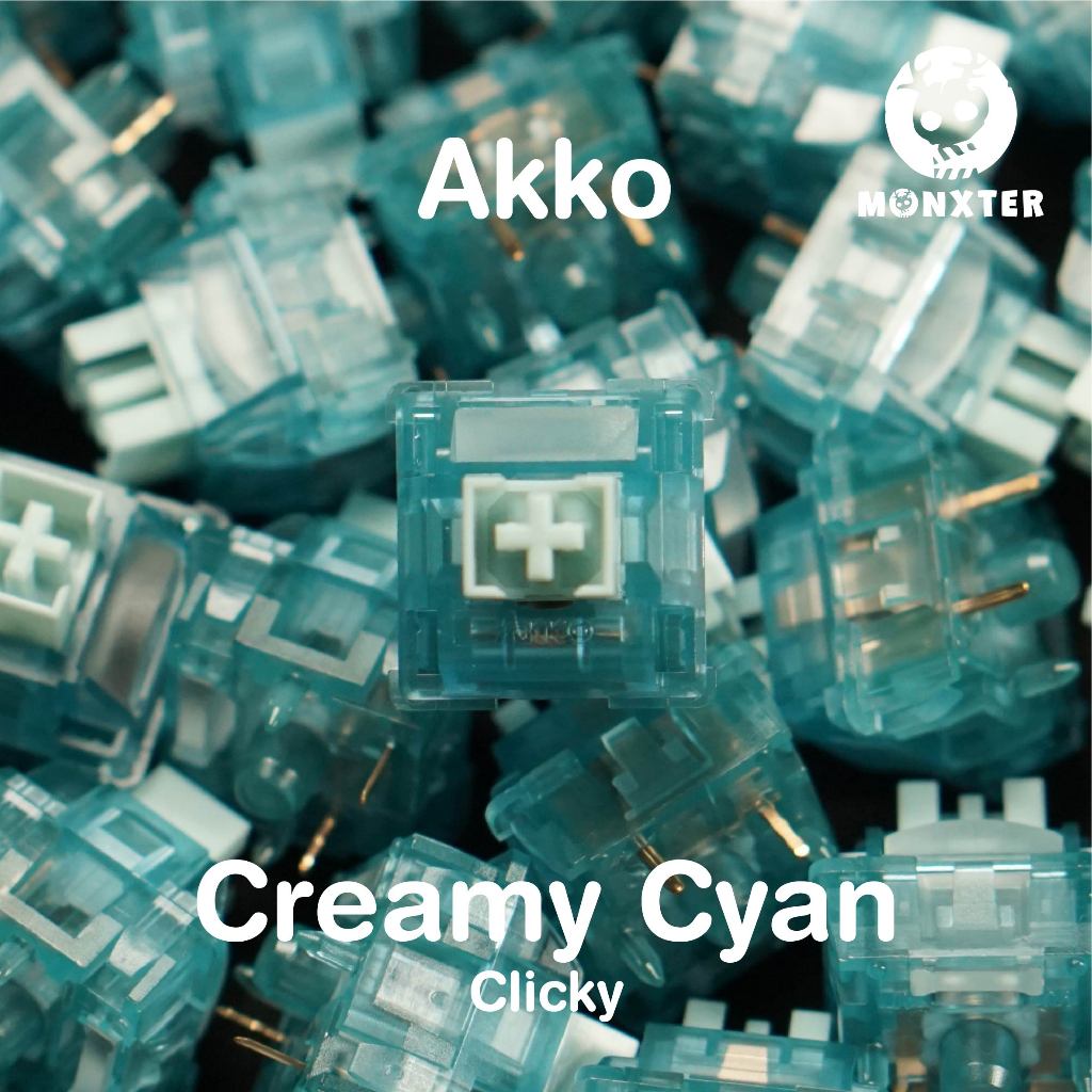 Akko Creamy Cyan Clicky Switch | Shopee Malaysia