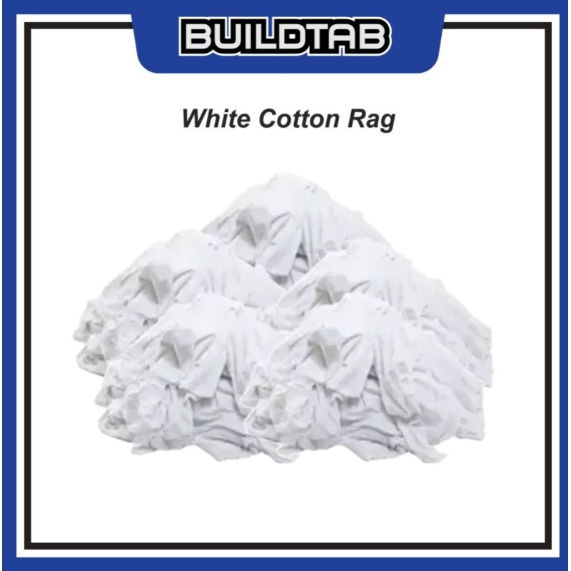 Stok Tersedia Kain Kapas Putih White Unsewn Towel Cotton Cloth Rags 1KG ...
