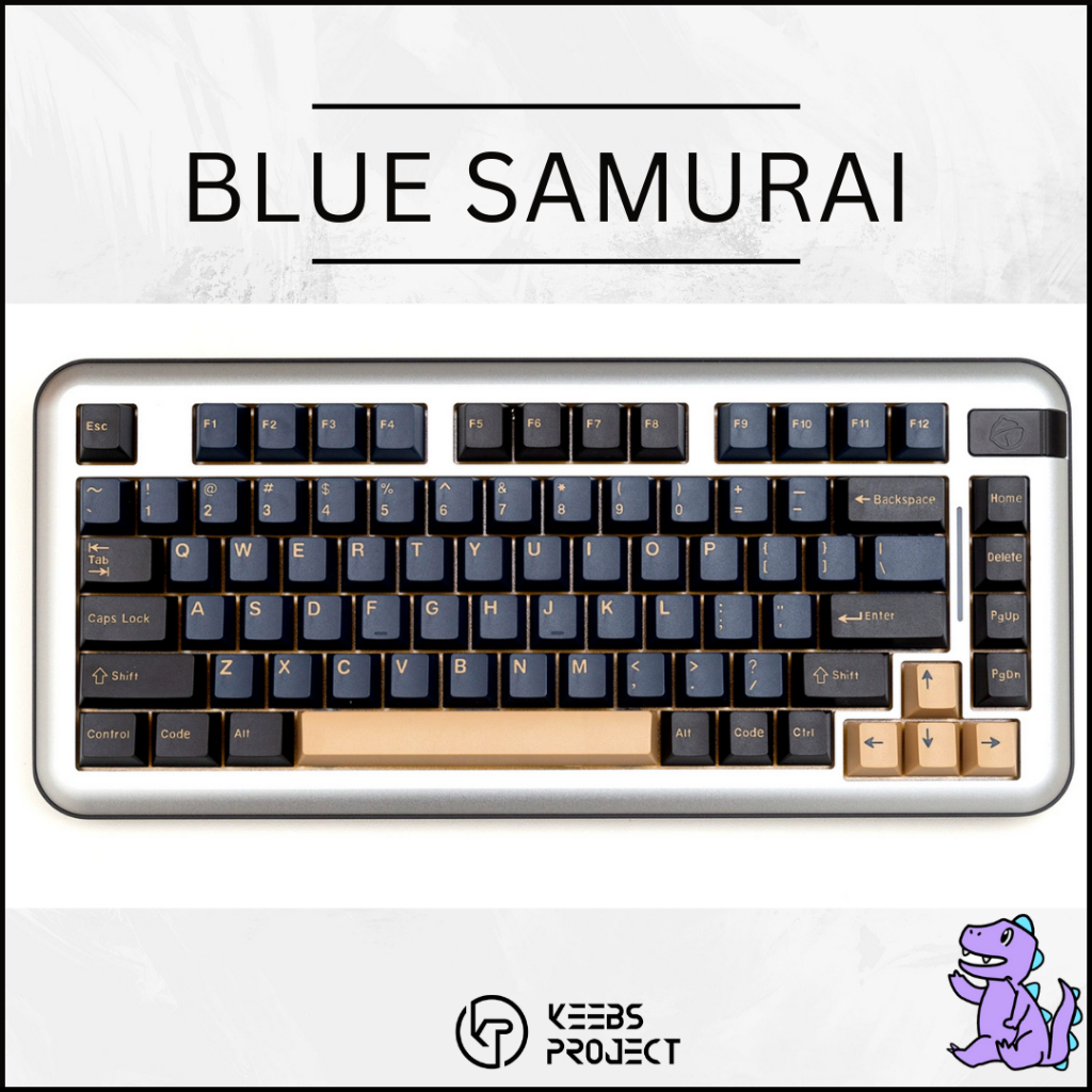 [Ready Stock] GMK Blue Samurai Keycaps Doubleshot Keycaps PBT 173pcs ...