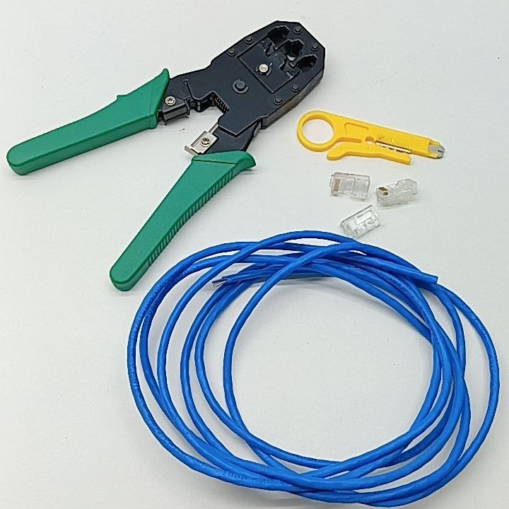 crimper ethernet pliers network lan cable cat5e cat6 + socket crystal ...