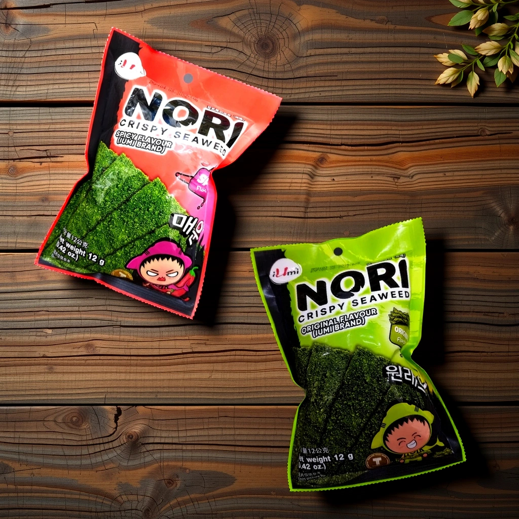iLMI Nori Crispy Seaweed | Original & Spicy Flavours | 12g | Shopee ...