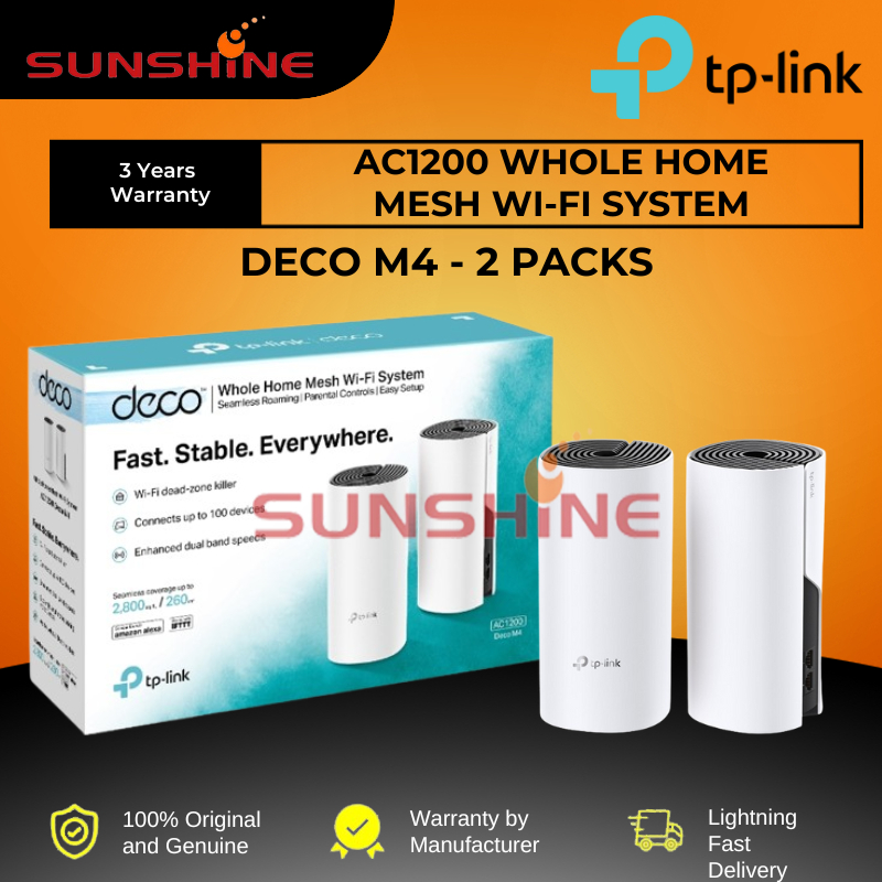 TP-LINK Deco M4 AC1200 Gigabit Mesh Wifi Router (2 Pack/ 3 Pack ...