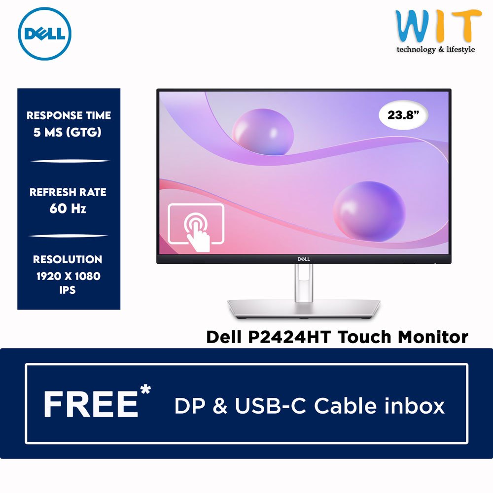 Dell P2424HT Monitor - 23.8'' / 5ms / 60Hz / FHD / IPS / HDMI /Type-C ...