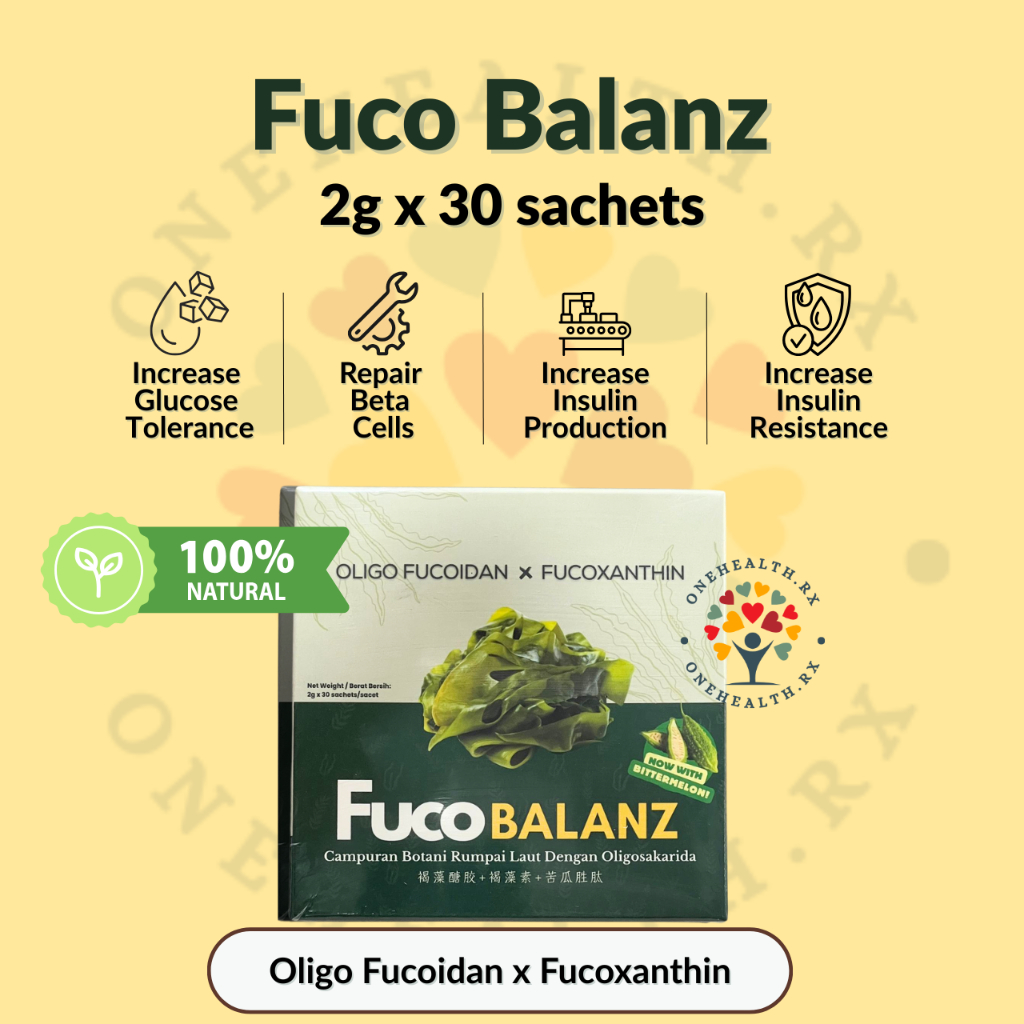 FucoHiQ Fuco Balanz 2g x 30 sachets [Oligo Fucoidan with Fucoxanthin ...