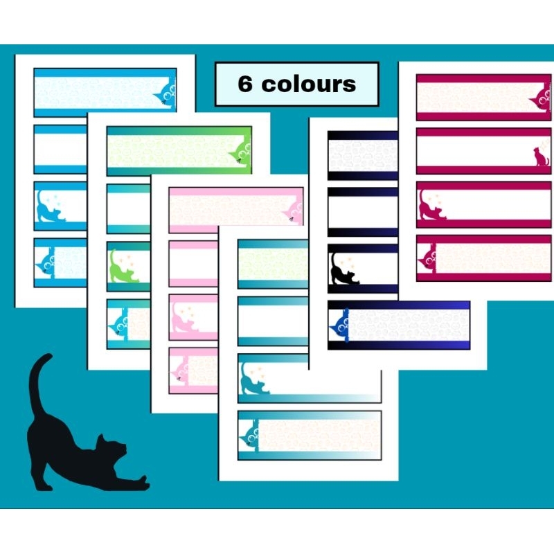Printable - Cute Cat Series Labels Template/Folder Labels | Shopee Malaysia