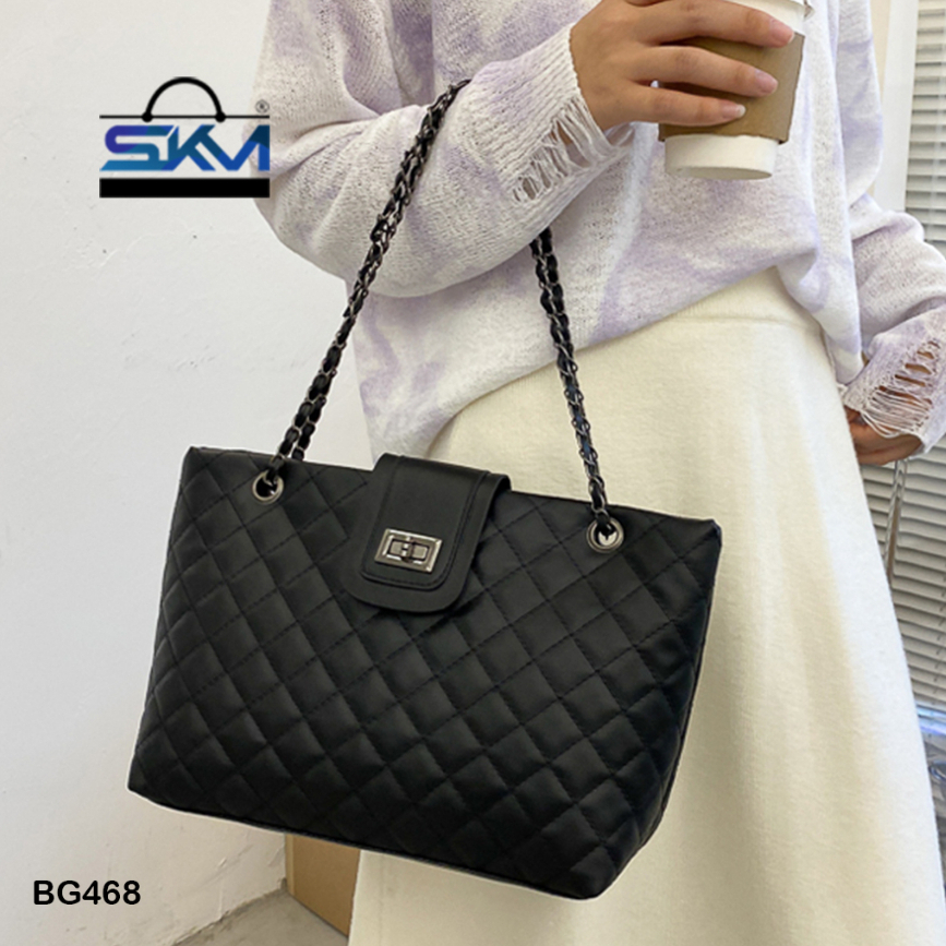 SKM Female New Trendy Fashion Large Capacity Chain Shoulder Bag BG468 Beg Wanita | Shopee Malaysia
