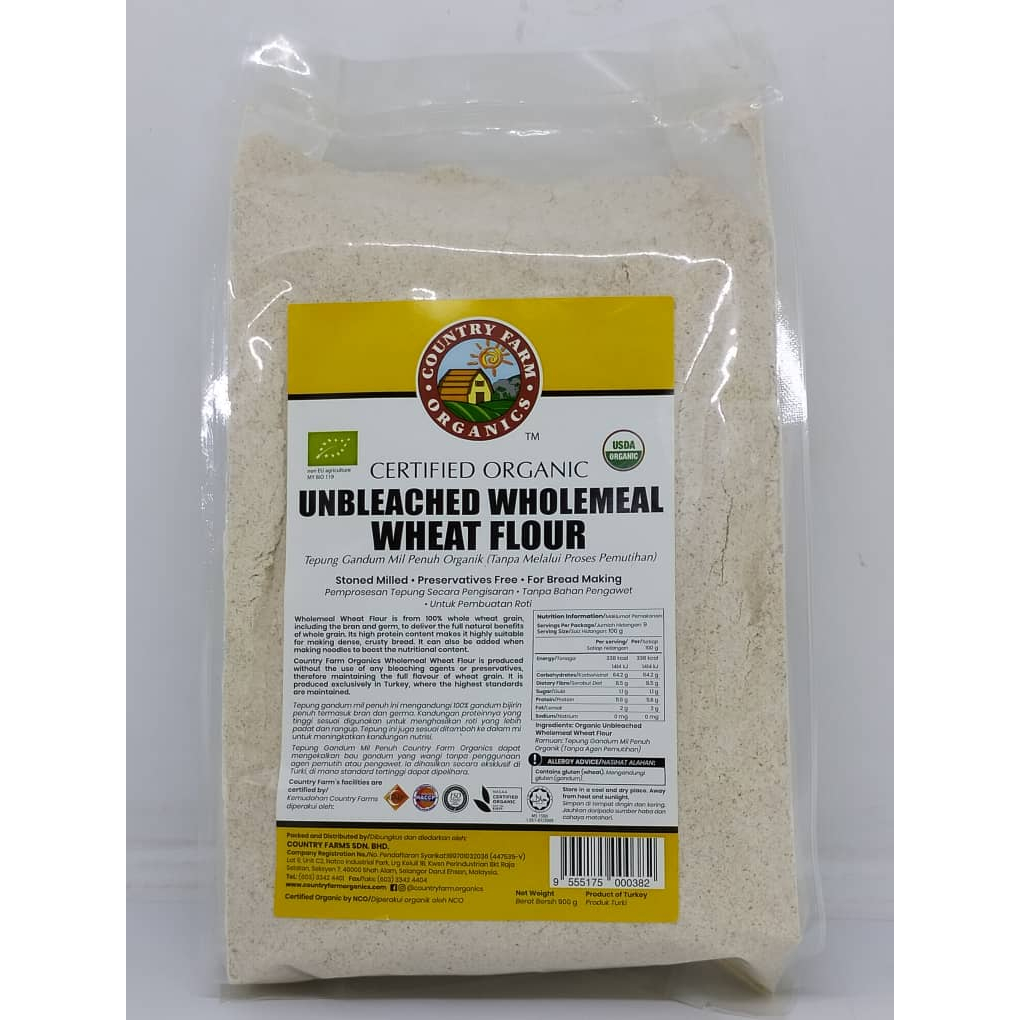 CFO-UNBLEACHED WHOLEMEAL WHEAT FLOUR FOR BREAD MAKING 900G | Shopee ...