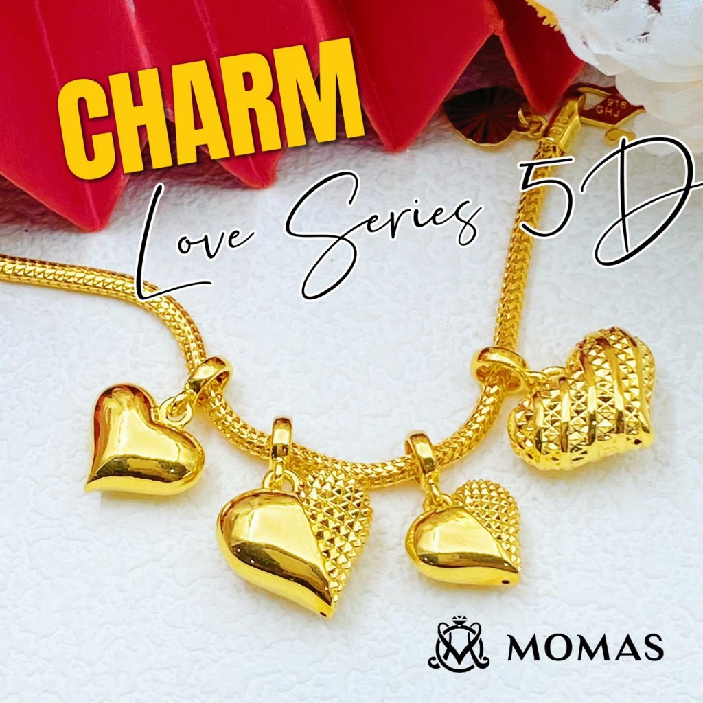 Loket Charm Love Series 5D 916 Emas Tulen Loket Emas 916 Original Loket ...
