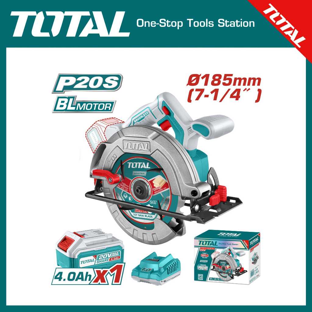 TOTAL Cordless circular saw TSLI18511 | Shopee Malaysia