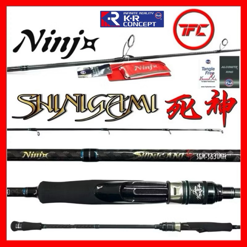 NINJA SHINIGAMI 死神 Baitcast Overhead & Spinning SW Jigging Rod BC Fast Jig Slow Saltwater Ninj+ ...