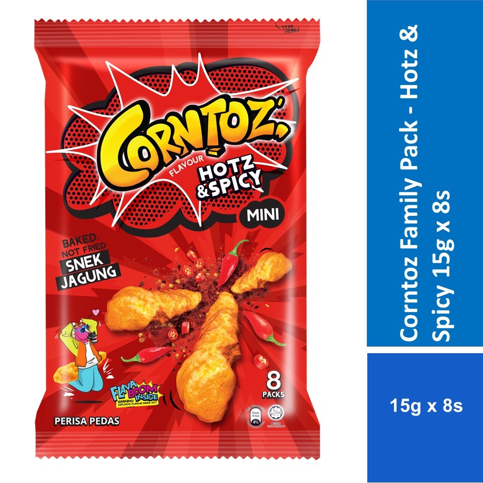 Corntoz Family Pack - Hotz & Spicy 15g x 8s | Shopee Malaysia