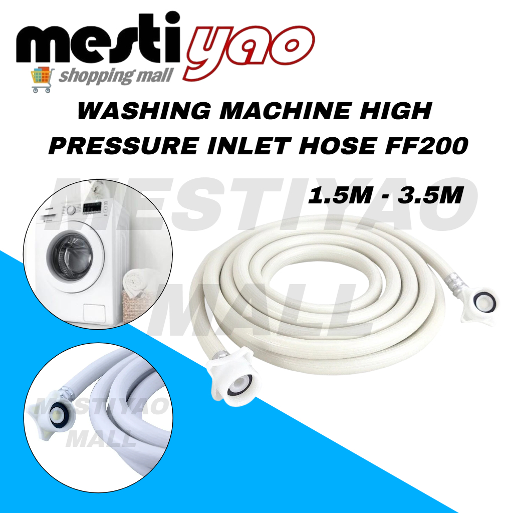 Washing Machine High Pressure Inlet Hose 1.5M - 3.5M (FF200)/Hos Masuk Mesin Basuh | Shopee Malaysia