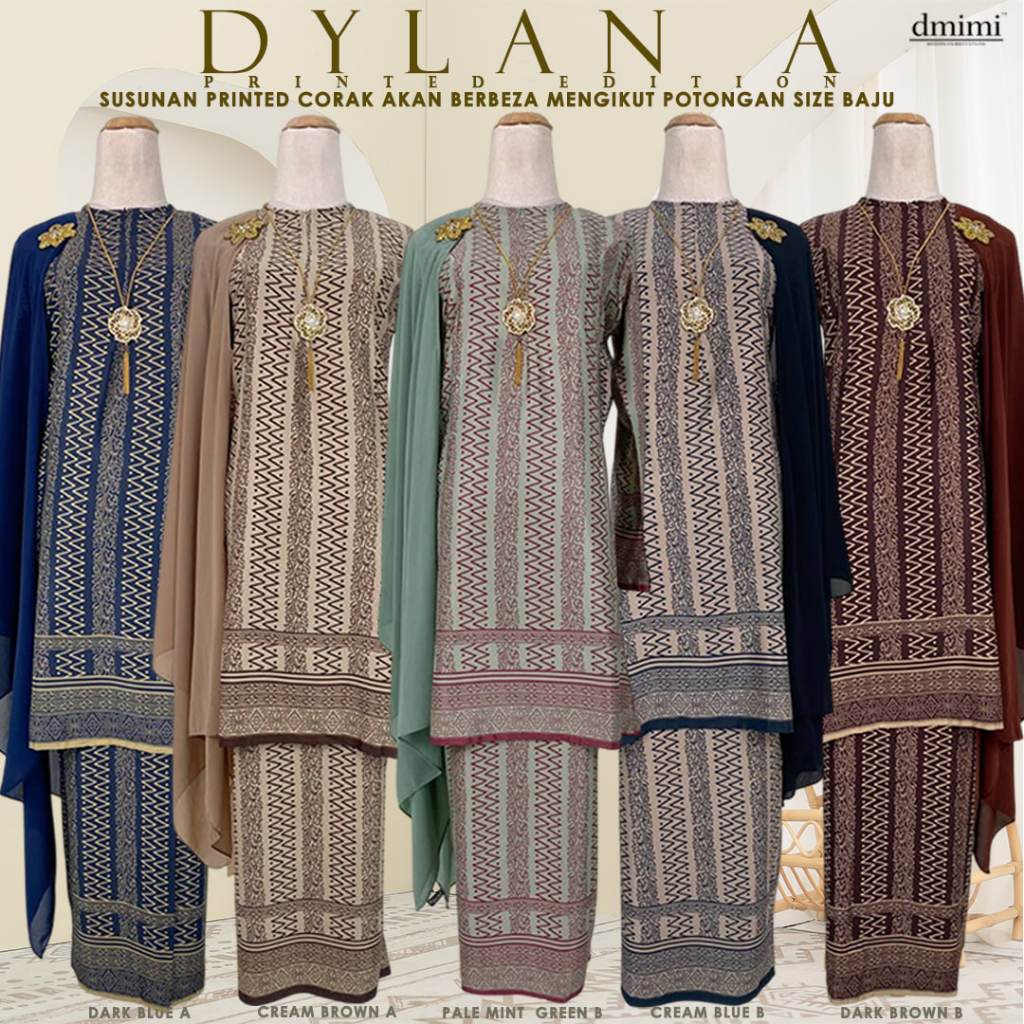 DMIMI EXCLUSIVE Baju Kurung Moden Batik DYLAN | Kurung Batik Moden ...