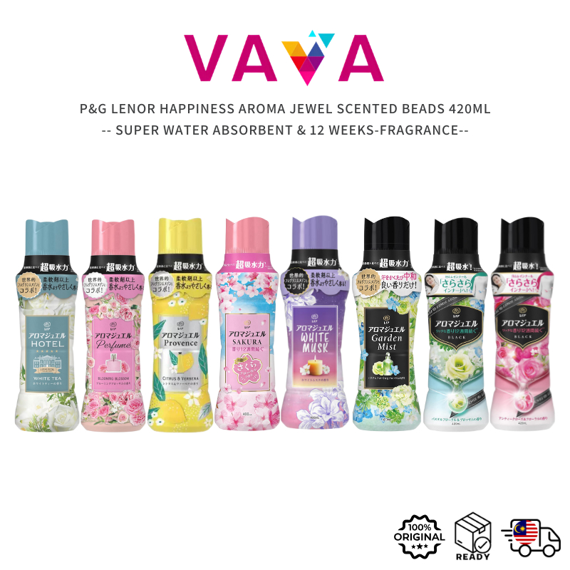 P&G Lenor Happiness Aroma Jewel Scented Laundry Beads 420ml & Refill 365ml 12 Weeks Fragrance🌸 ...