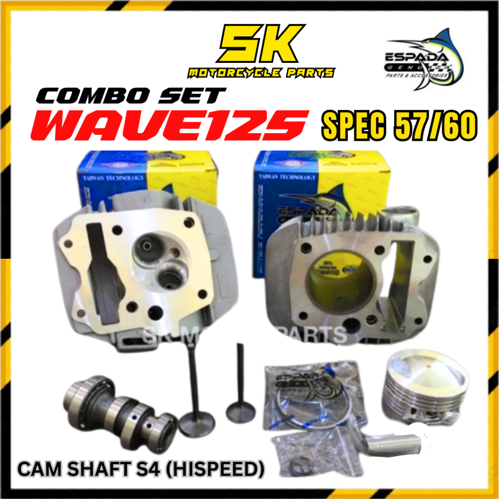 Espada Racing Block + Head Wave125 Spec 57mm 60mm Combo W125 Head 24/28 ...