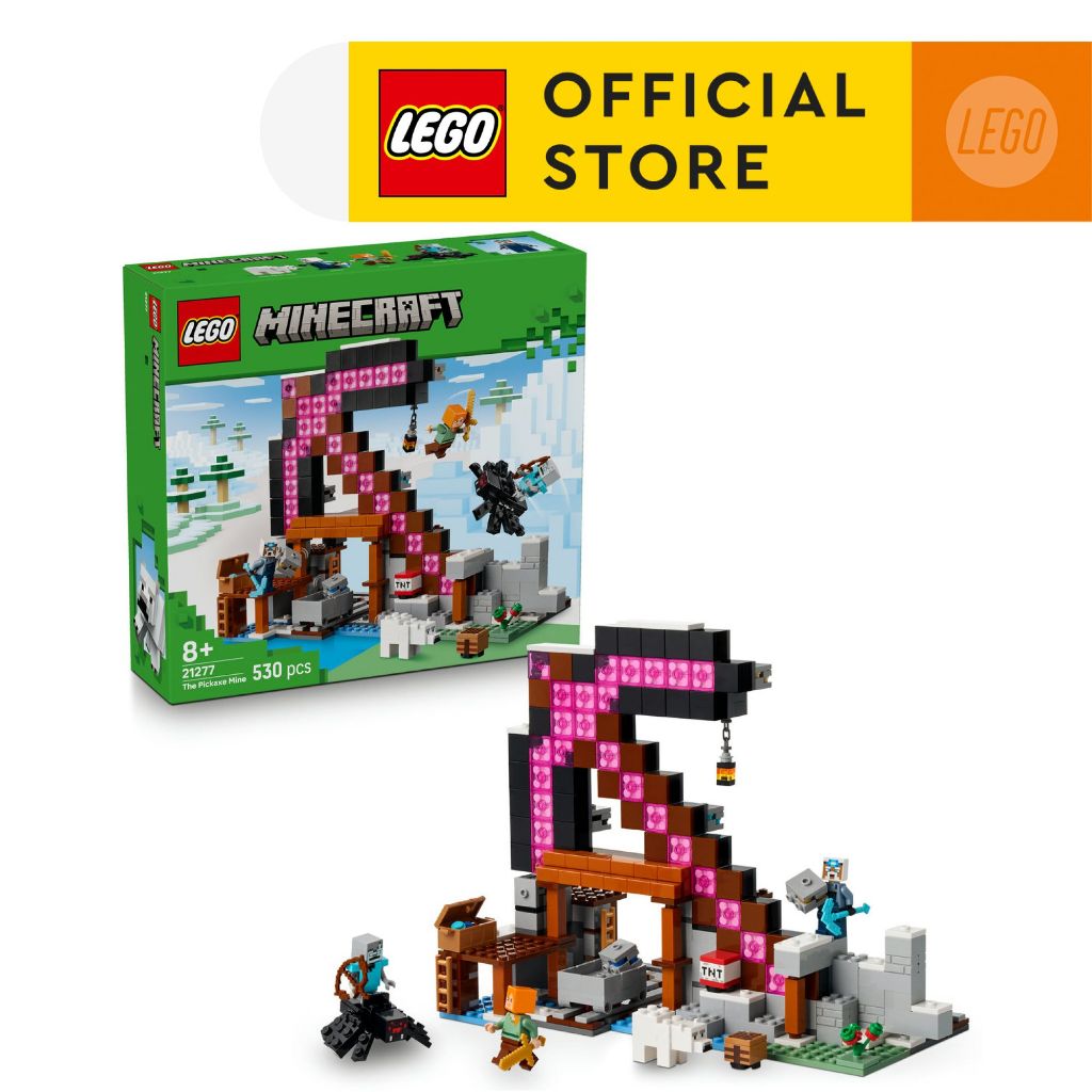 LEGO Minecraft 21277 The Pickaxe Mine (530 Pieces) | Shopee Malaysia