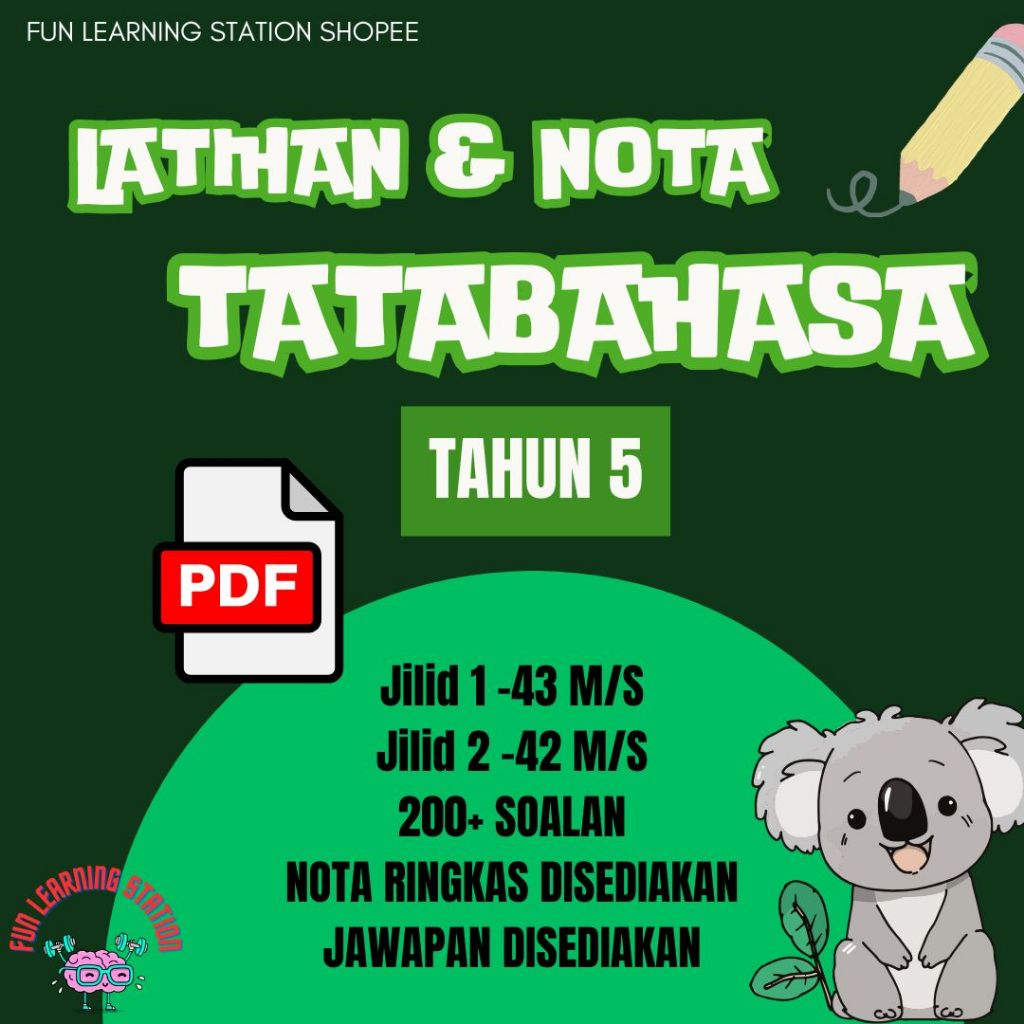 Z41 Latihan & Nota Tatabahasa Tahun 5 I Bahasa Melayu KSSR Sekolah Rendah 五年级国文语法笔记练习 | Shopee ...
