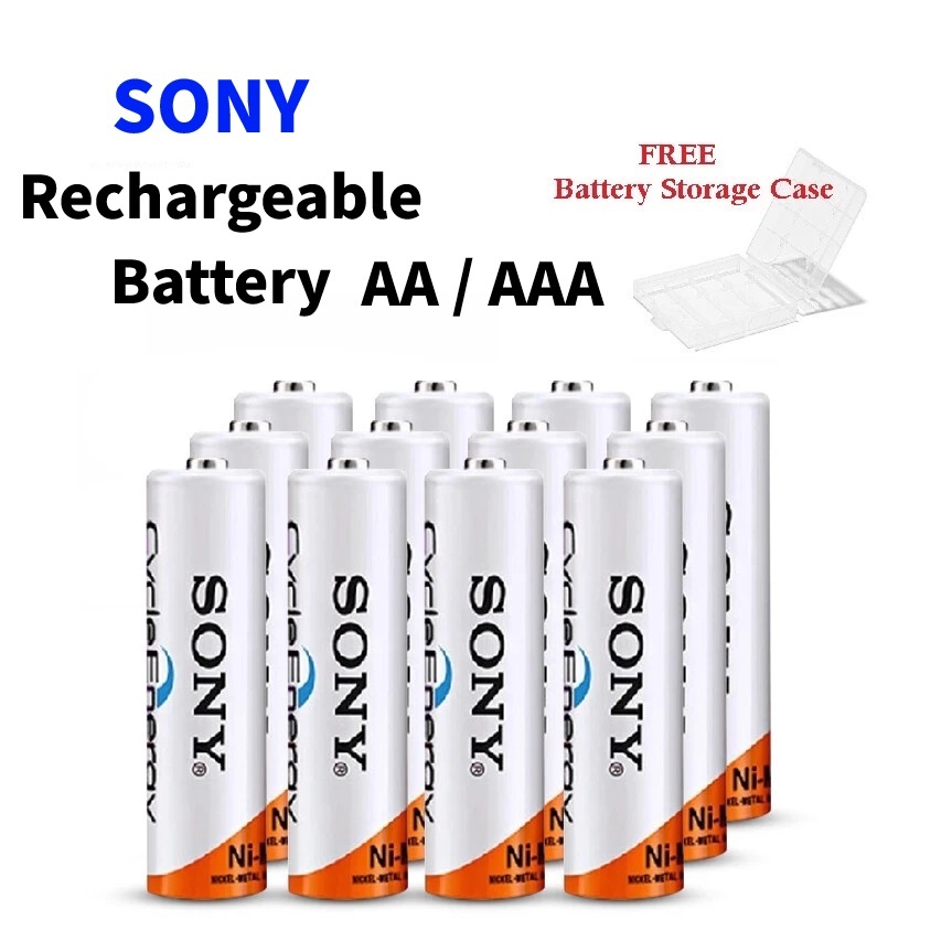 Sony rechargeable battery AA/AAA 1.2V Ni-MH battery 4600mAh 4300mAH ...