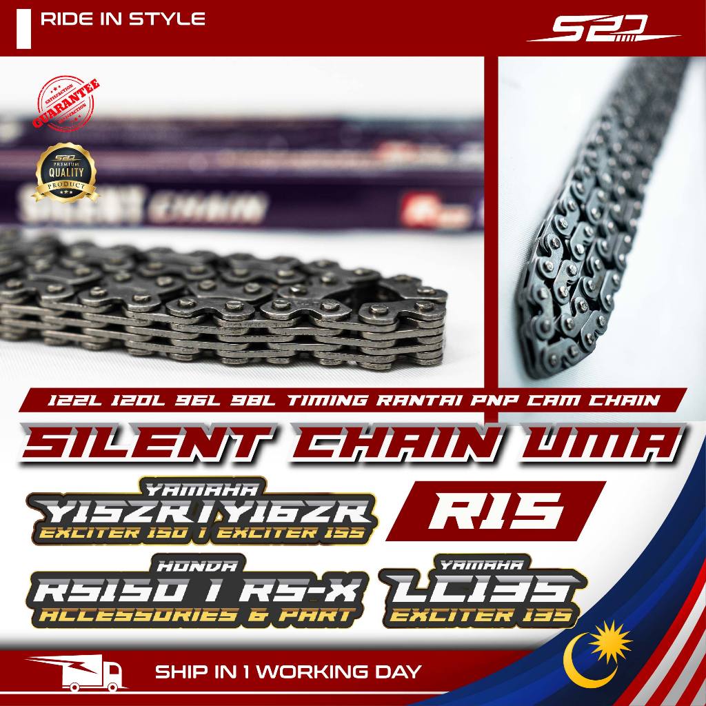 Silent Chain UMA Racing RS150 RSX150 Y15 Y16 LC R15 122L 120L 96L 98L ...
