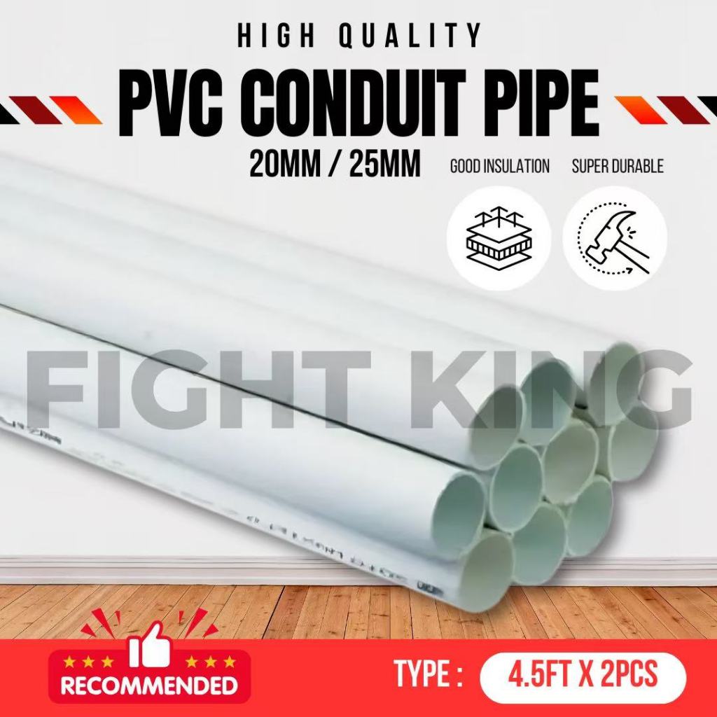 🔥SIRIM🔥PVC Conduit White 20mm/25mm 3/4" 1" pipe wiring electric pipe ...
