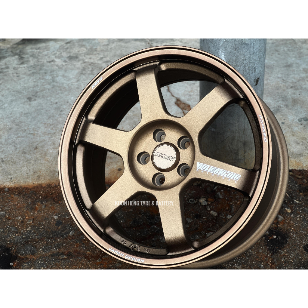 New Car Sport Rim THAILAND RAYS WHEELS TE37 17x8J 5x100 ET38 Satin Bronze with Milling - READY ...