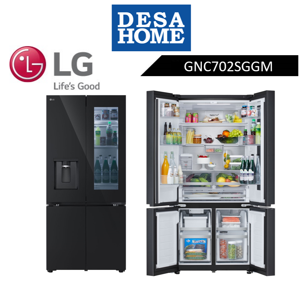 LG GV-K25FFGEB 612L FRENCH DOOR SMART INVERTER FRIDGE WITH INSTAVIEW ...