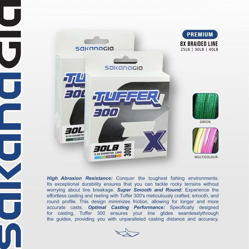 SAKANA GIA TUFFER X 300M AND TUFFER AND TUFFER MAX X8 150M BRAIDED LINE ...