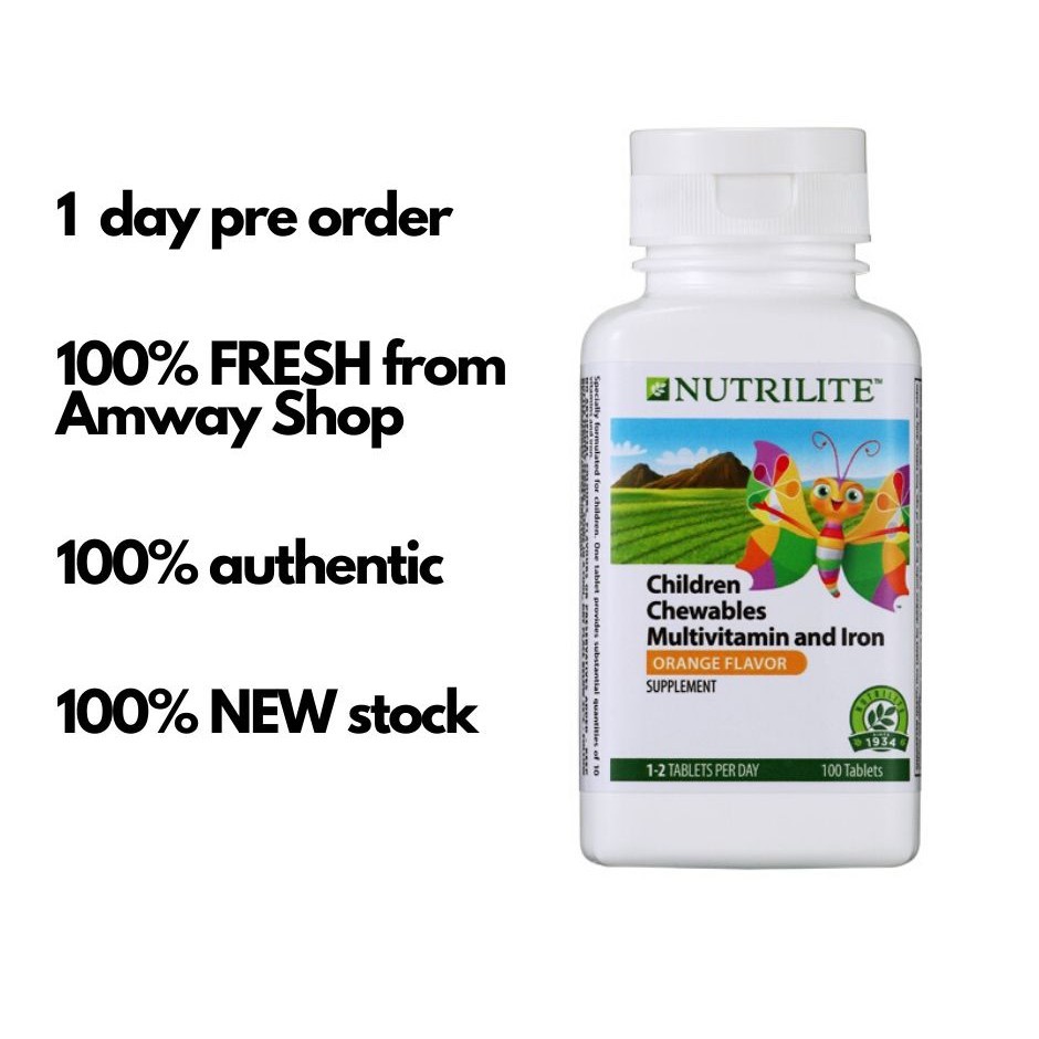 🔥READY STOCK🔥 Nutrilite Children Multivitamin And Iron Chewables Tablet ...