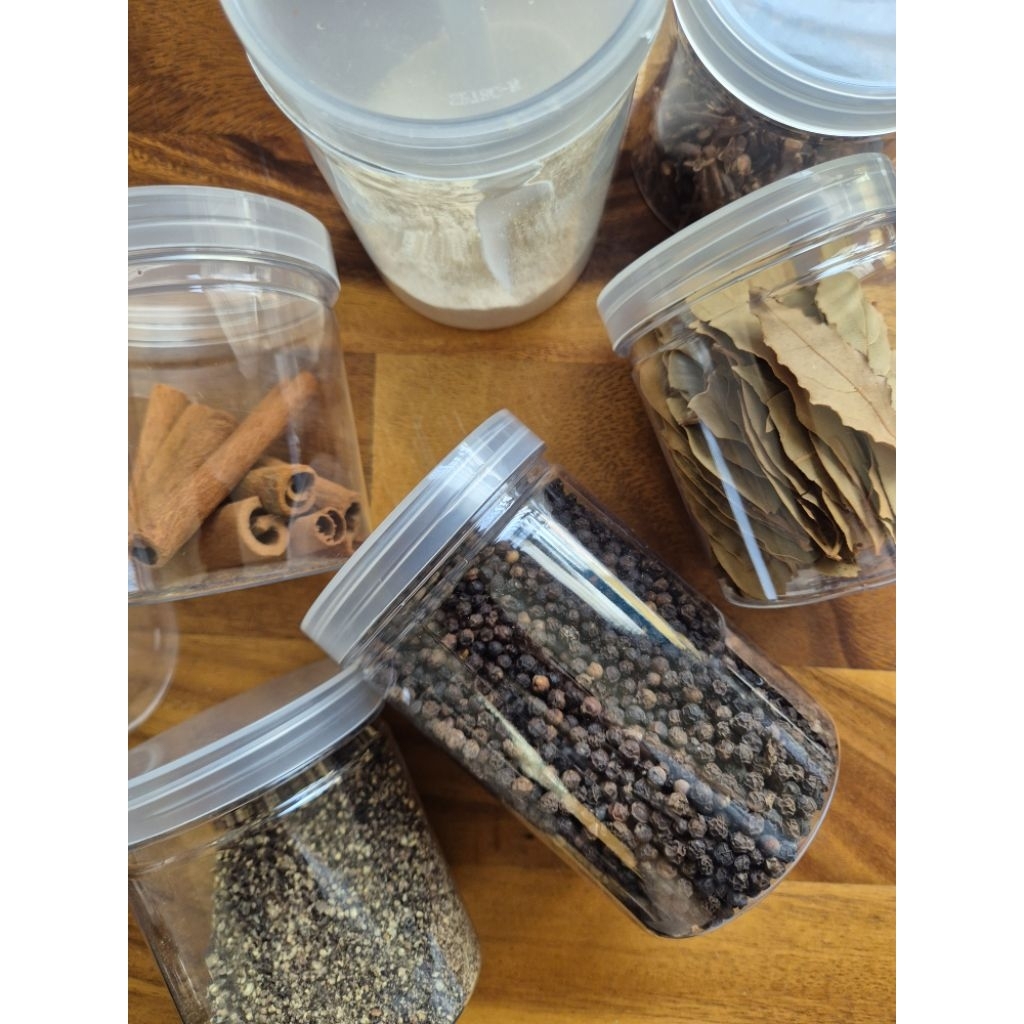 BEKAS REMPAH RATUS [3 PCS] CONTAINER REMPAH DAPUR ASTHETIC KEDAP UDARA ...