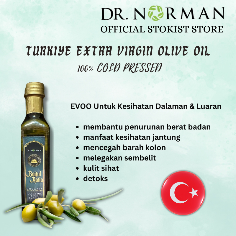 BAITUL AAFIA TURKIYE EXTRA VIRGIN OLIVE OIL 250ML - 100% Cold Pressed ...