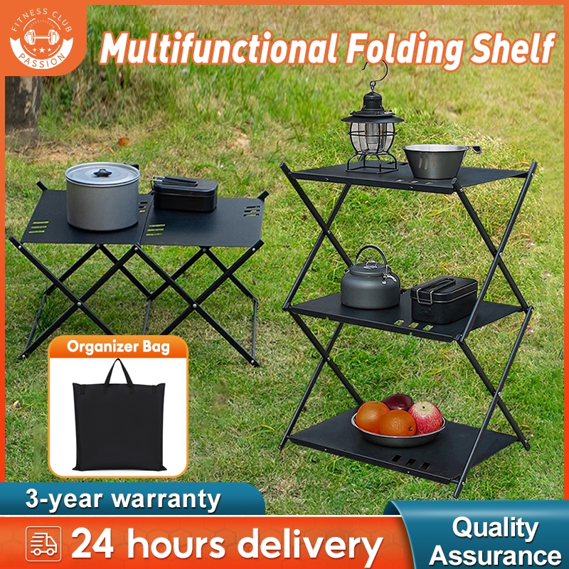 PASSION Camping Rack Outdoor 3 Layer Rack Alluminum Alloy Portable ...