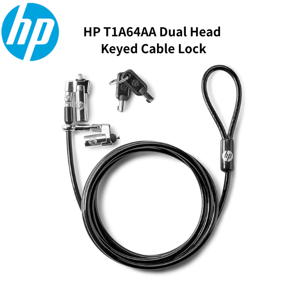 HP T1A64AA Dual Head Keyed Cable Lock(7mm x 3mm) | Shopee Malaysia