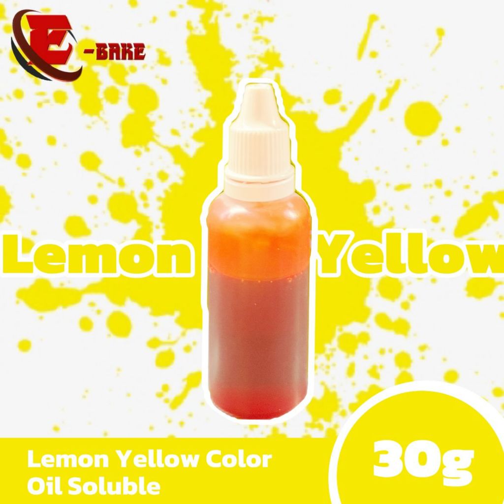 LEMON YELLOW |OIL SOLUBLE | FOOD COLORING |REPACK |30G |HALAL | Shopee ...
