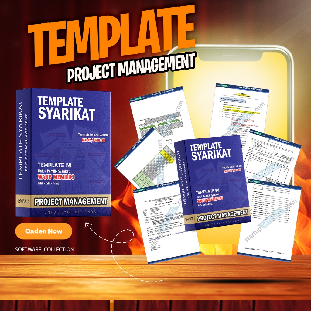 🔥 Template Project🔥 Pengurusan Projek Template Set Complete ...