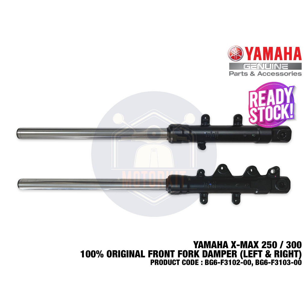 YAMAHA XMAX 250 300 100% ORIGINAL FRONT FORK DAMPER DEPAN LEFT RIGHT ...