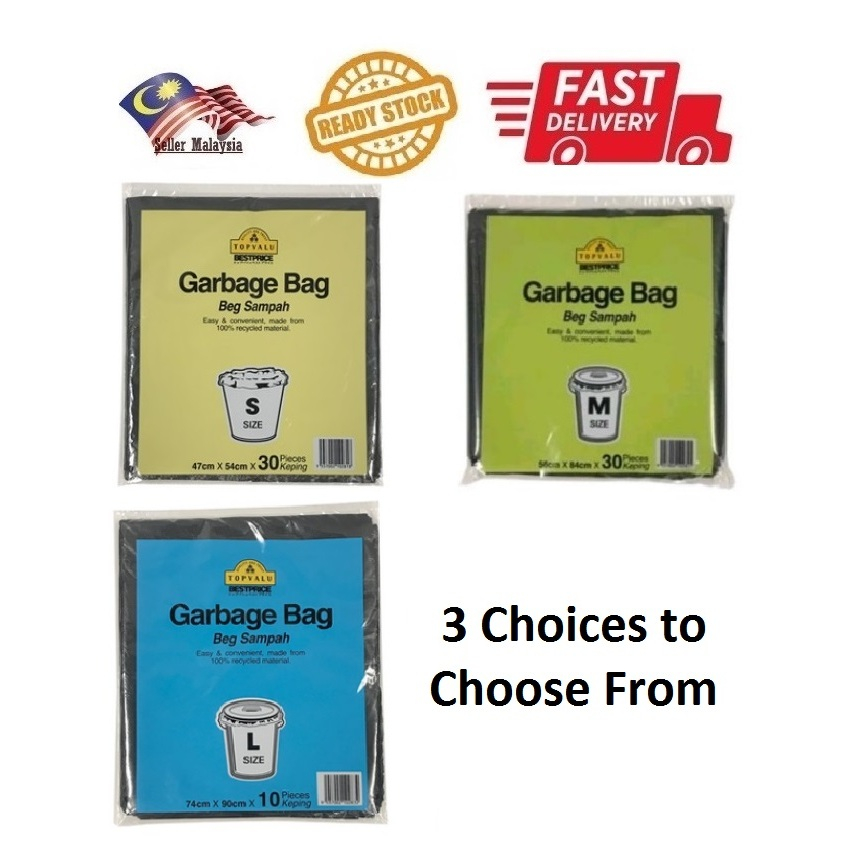 TOPVALU BEST PRICE Garbage Bag / Rubbish Bag / Plastik Sampah / Beg ...