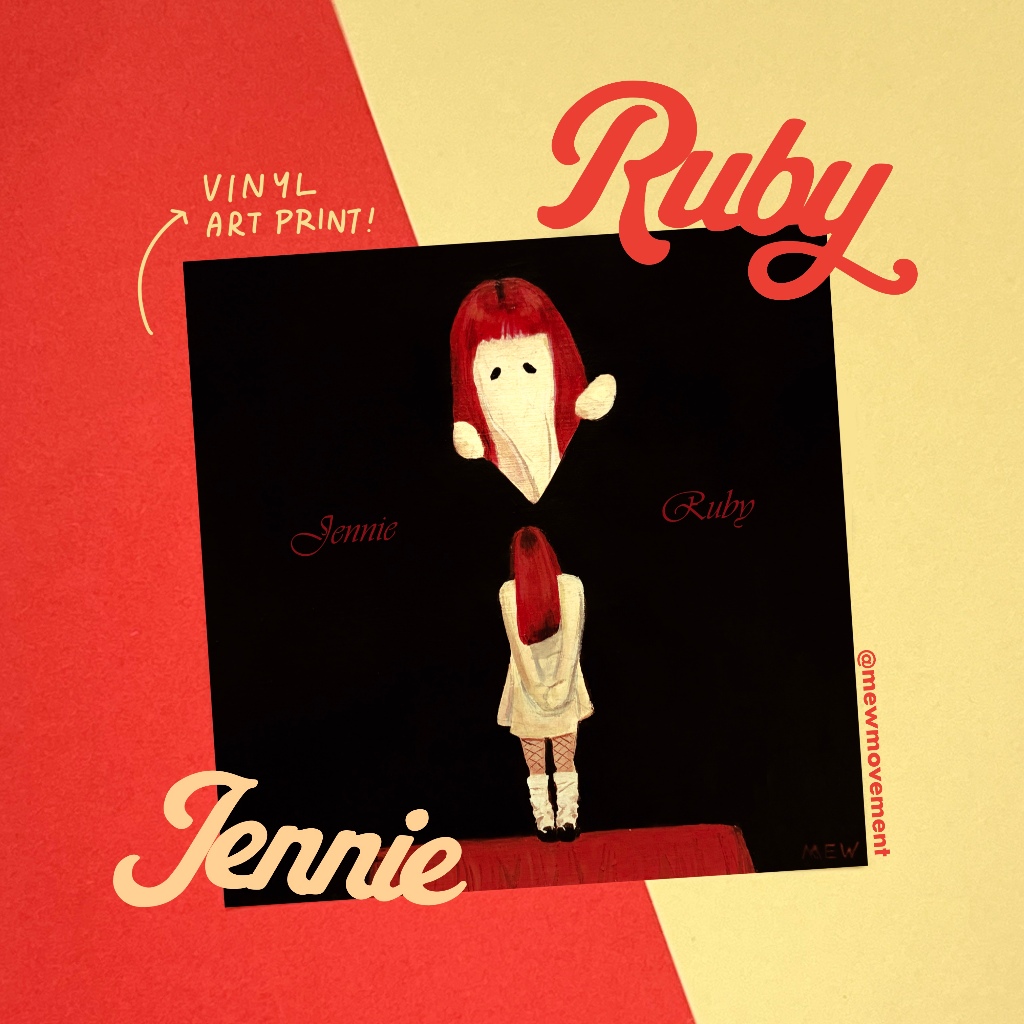 Ruby Vinyl Print, Jennie Blackpink Kpop Album Cover Aesthetic Home Wall Decoration Music Viral ...