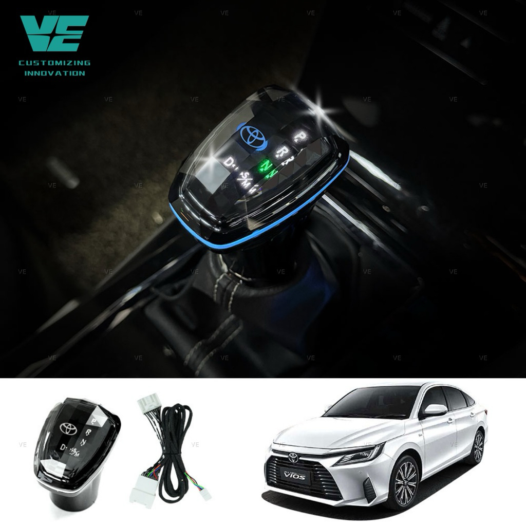 VE toyota vios new 2023-2025 car Crystal RGB led gear shift knob ...
