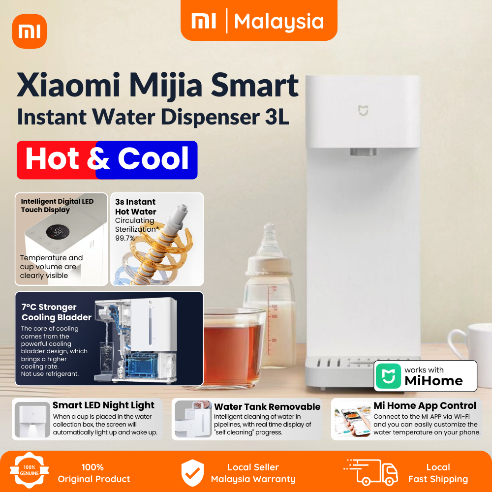 Xiaomi Mijia Smart Cold & Hot Water Dispenser 3s Instant Hot Water Dispenser 3L Temperature Mi ...