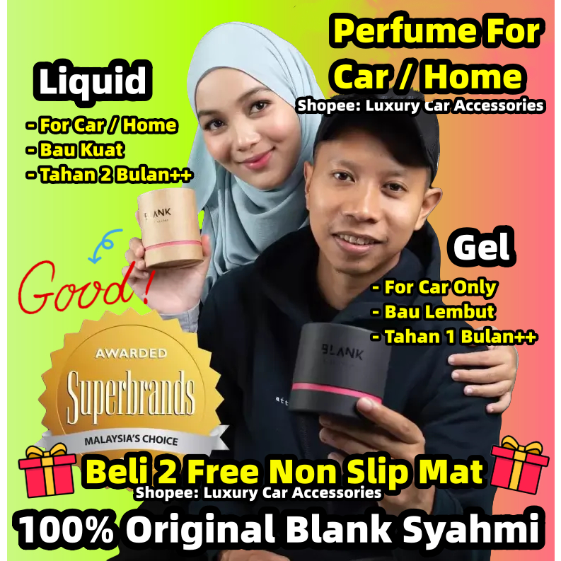 Blank SyahmiSazli Original - Perfume Kereta Rumah Blank Syahmi Sazli Pewangi Car Home Liquid Gel ...