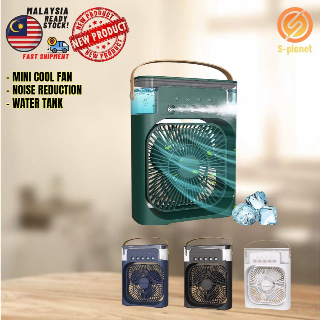 Mini Air Cooler Fan Portable Humidifier With LED Water Tank TYPEC USB ...