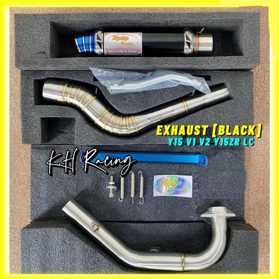 EXHAUST CHAMBER OPEN HPSP RACING (BLACK) Y16ZR Y15ZR LC135 FULL SYSTEM ...