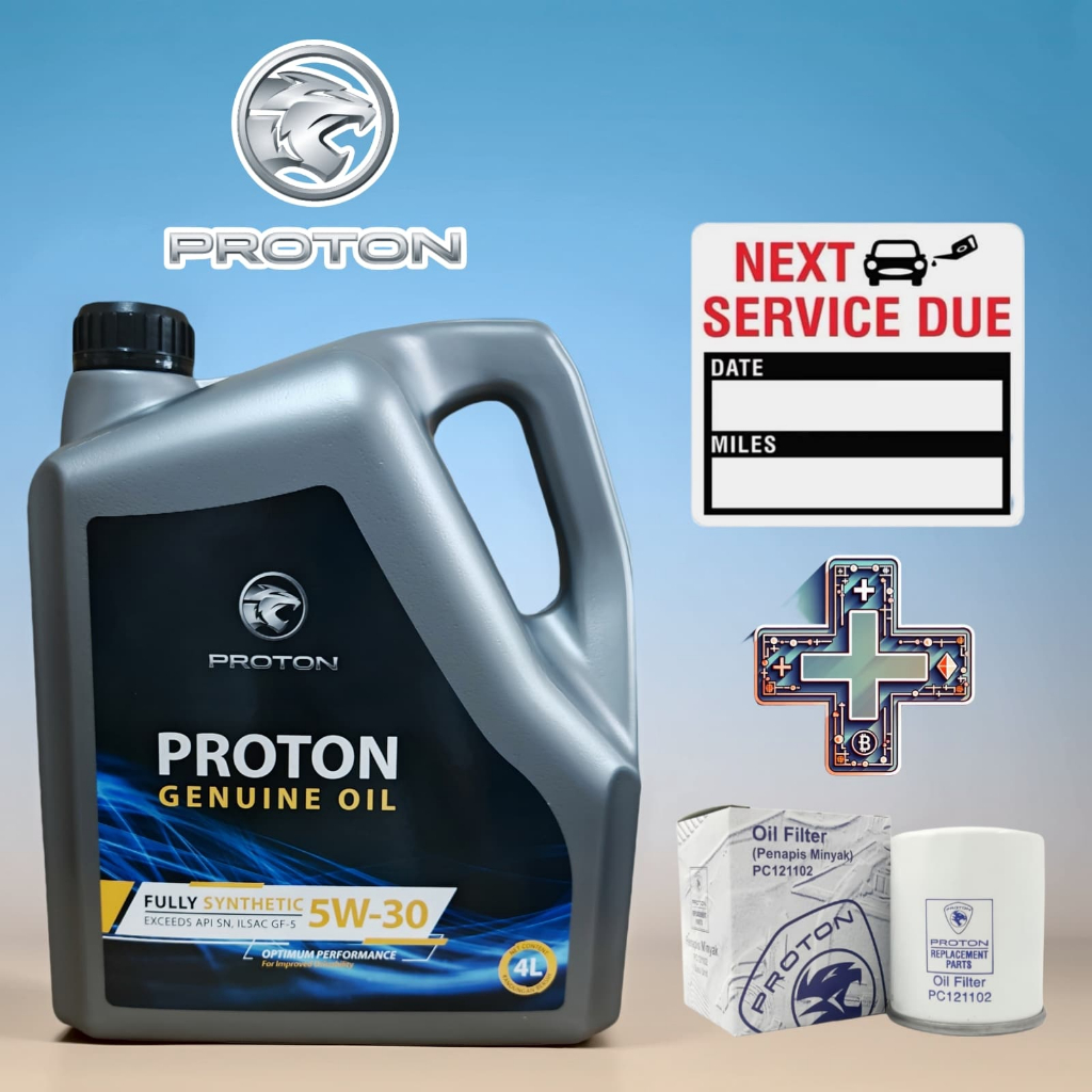Proton 5W30 (4 Liter) Fully Synthetic API SN ILSAC GF-5 Engine Oil ...