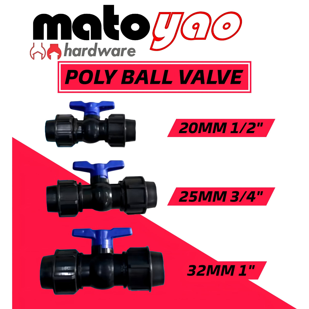 20MM/25MM/32MM Heavy Duty Poly Ball Valve/Poly Stop Cock/HDPE Pipe Stop Valve | Shopee Malaysia