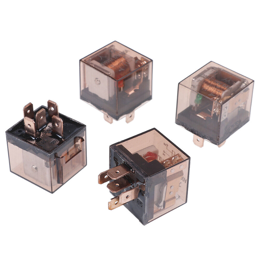 12V 80A Pure Copper 5 Pin Car Relay With LED Waterproof Transparent ...