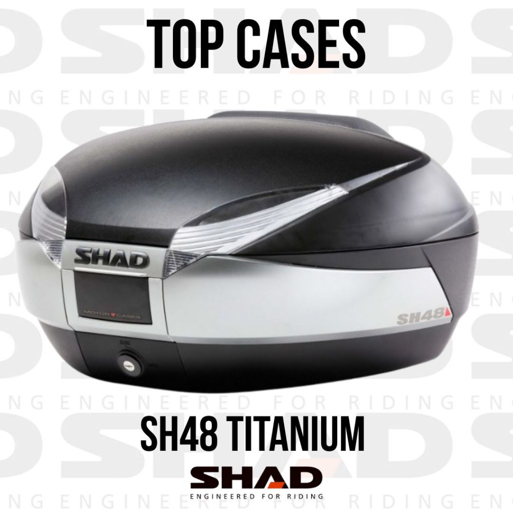 SHAD SH48 TOP CASE ( TITANUM ) FOR BMW HONDA KAWASAKI YAMAHA SUZUKI ...