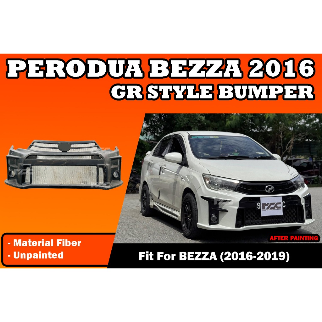 PERODUA BEZZA 2016-2019 GR FRONT BUMPER DEPAN GR STYLE FOR BEZZA FIRST ...