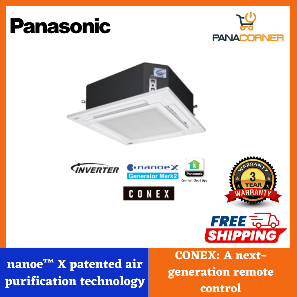 (FREE SHIPPING) Panasonic R32 nanoe X Generator Mark2 Inverter NX Series Standard 4-Way Ceiling ...