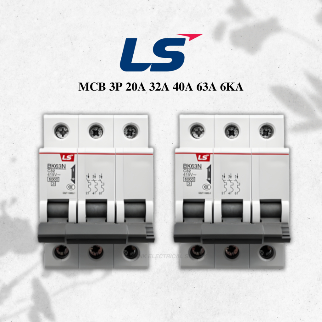 LS MCB 3 Pole / 20A / 32A / 40A / 63A (6KA) BK63N SERIES | Shopee Malaysia