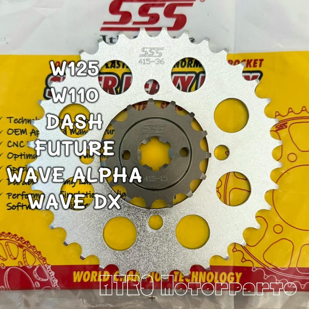 HONDA W125/W110/Dash/Future/Wave Alpha/Wave DX 415 SSS Silver Sprocket | Shopee Malaysia